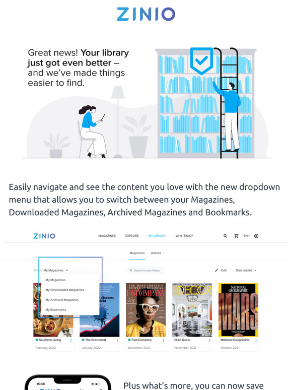 Zinio: Important new changes to your library! | Milled