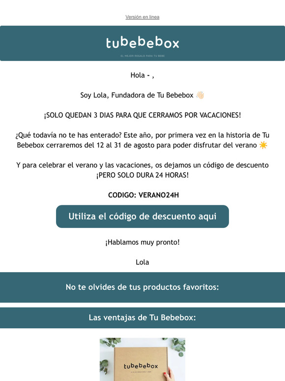 Tu Bebebox: CERRAMOS POR VACACIONES 🏖️ | Milled