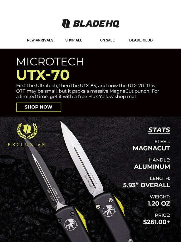 Blade HQ - Source: Exclusive Microtech UTX-70 in MagnaCut now available ...