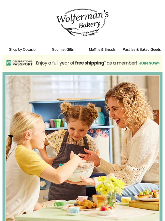 Wolferman's: Lift spirits with a bakery gift. | Milled