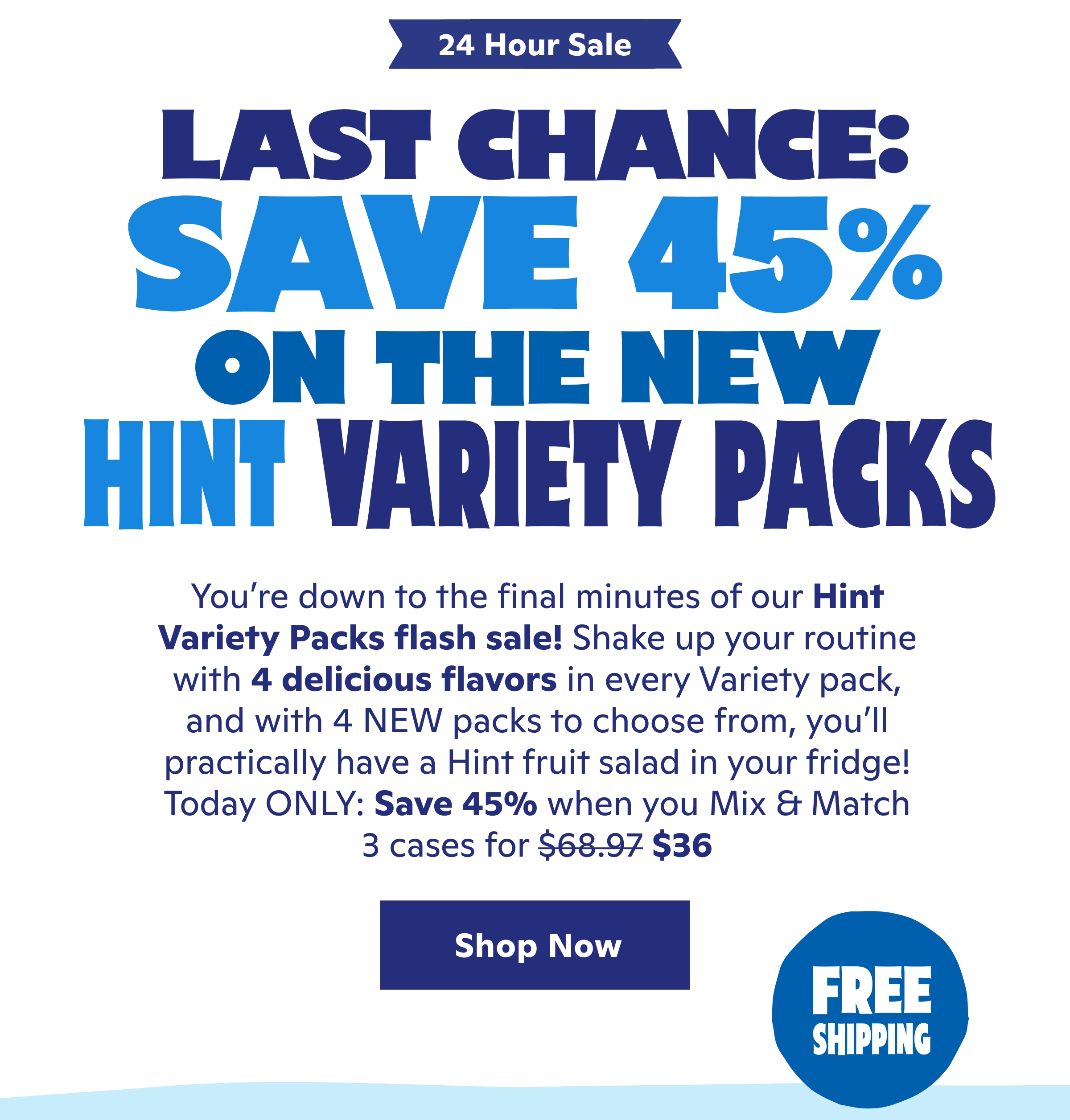 Hint Water: Your Variety Pack 45% offer is waiting… | Milled