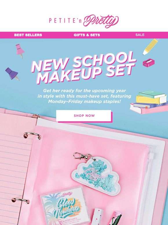 Petite 'n Pretty, LLC: Introducing: The New School Makeup Set 📚 | Milled