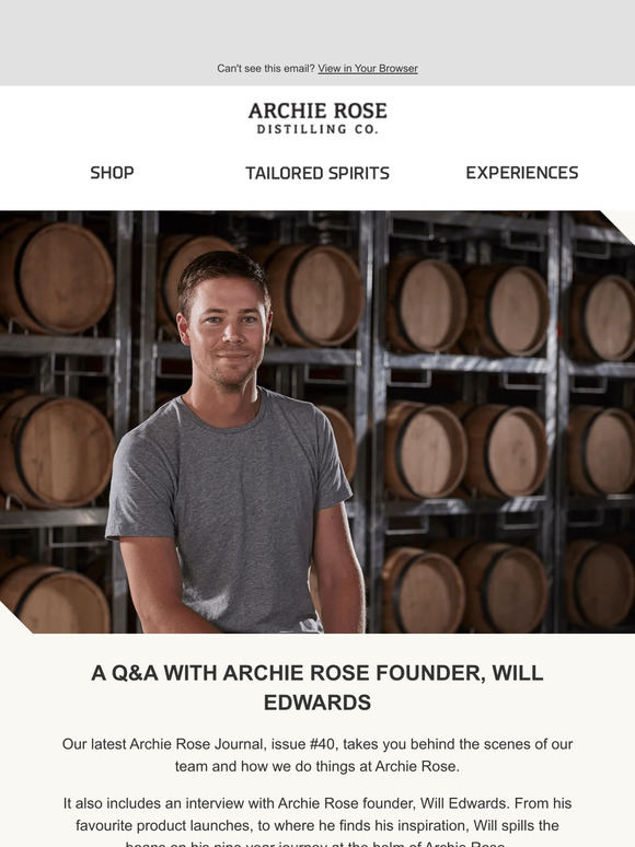 Archie Rose: Behind The Scenes At Archie Rose: Meet Will, Archie Rose ...