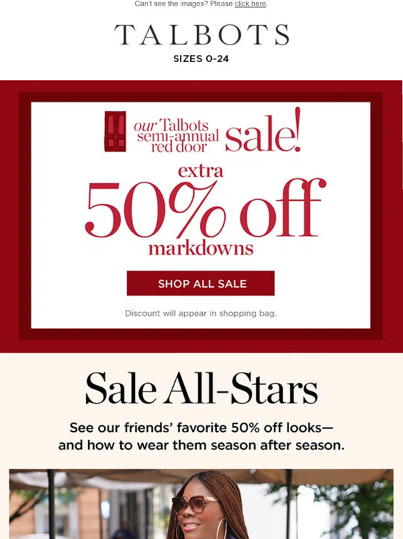 Talbots: EXTRA 50% off styles our friends LOVE! | Milled