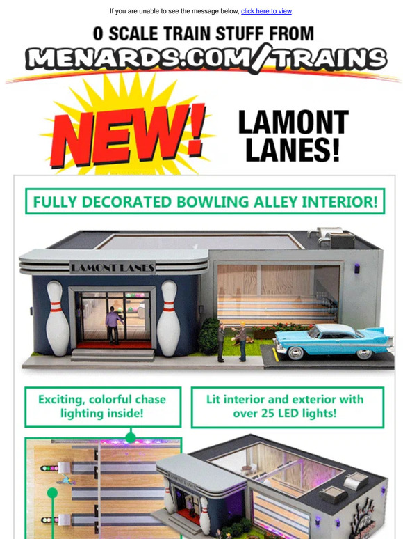 Menards: Go Bowling! O Scale Lamont Lanes! | Milled
