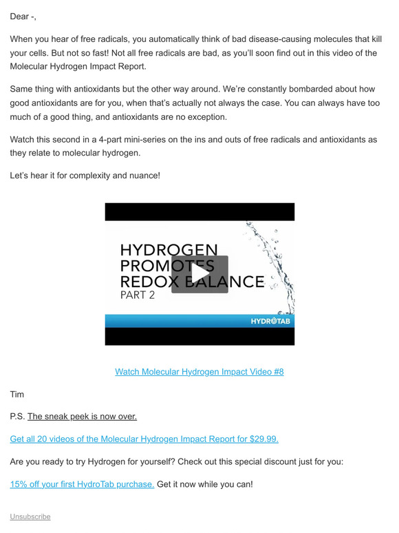 HydroTab: What’s the deal with Free Radicals and Antioxidants? Part II | Milled