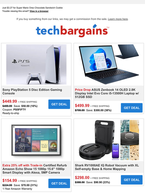 TechBargains: $450 Sony PS5 Disc Edition | 49% off eufy Stick Vacuum ...