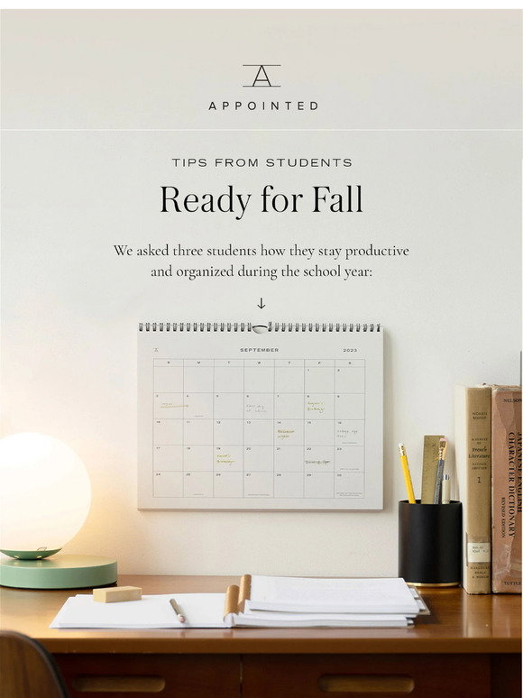 Appointed: Students Share Their Organizational Tips | Milled
