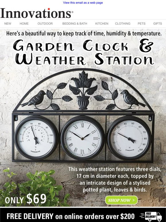 Innovations: A beautiful way to keep track of time, humidity and ...