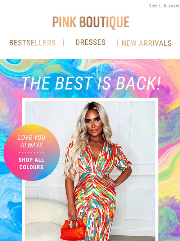 Pink Boutique: Bestselling Dress Is Back In Sizes 8-20! 🌈 | Milled