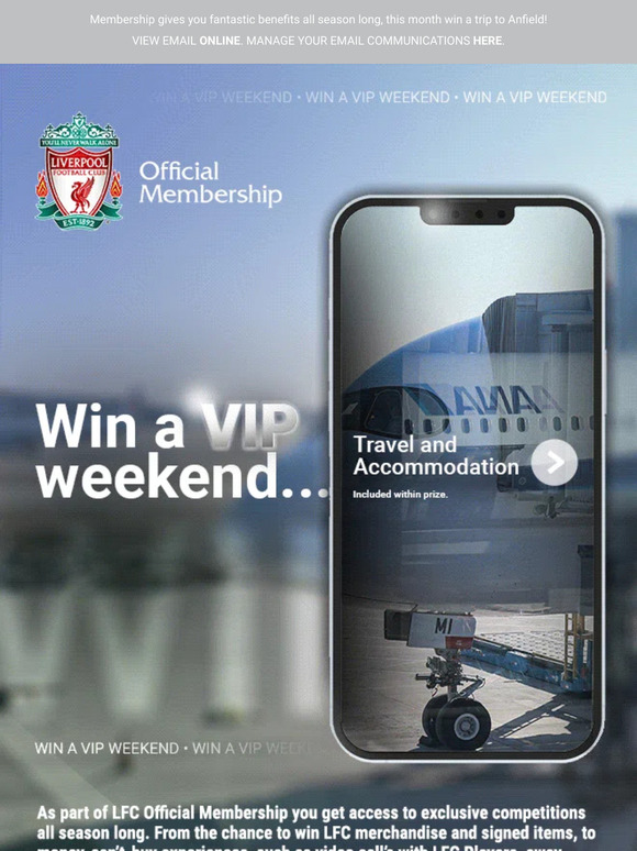 Liverpool FC: Win a VIP trip to Anfield | Milled