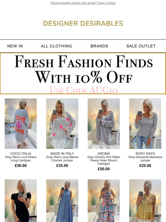 Designer Desirables: 🤩 Fresh Fashion Finds With 10% Off 🤩 | Milled