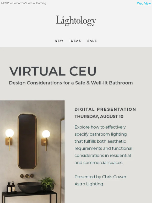 Lightology: CEU: Designing a Safe & Well-lit Bathroom | Milled