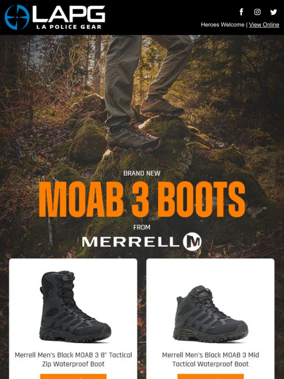 LA Police Gear: The all new Merrell MOAB 3 boots 🔥 | Milled