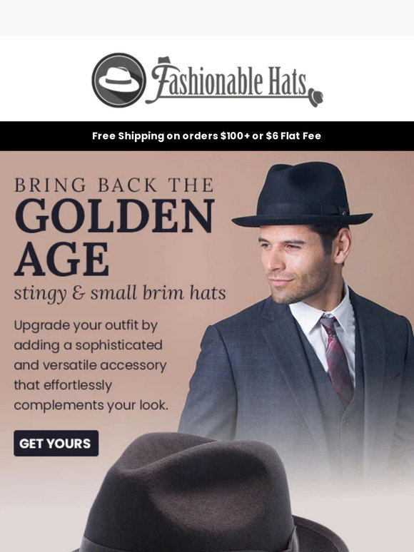 Fashionable Hats: Step Back in Time with Short Brim Hats: The Golden ...