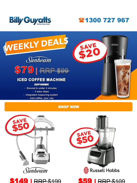 Billy Guyatts: Sunbeam Iced Coffee Machine NOW $79 | Milled