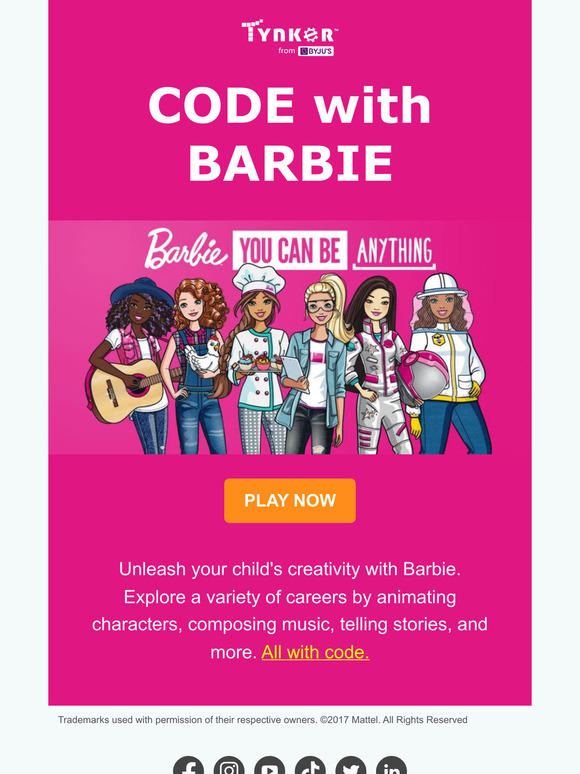 Tynker: Code with Barbie for Free. | Milled