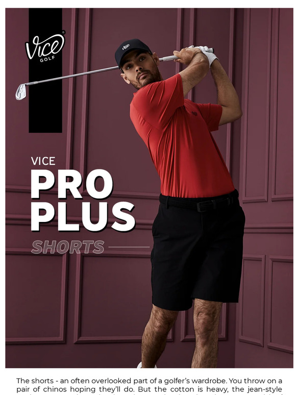 Vice Golf: VICE PRO PLUS SHORTS: Designed For Performance | Milled