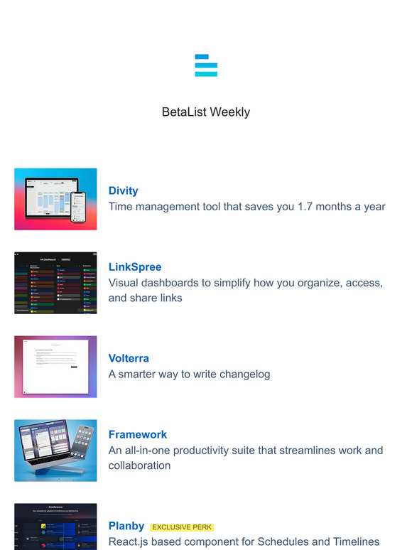 Betalist: Kome, Planby, Framework, Namicious, LinkSpree, and more | Milled