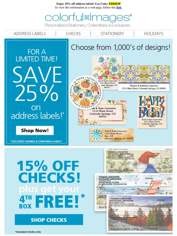 colorfulimages: Our BEST address labels are now 25% off! | Milled