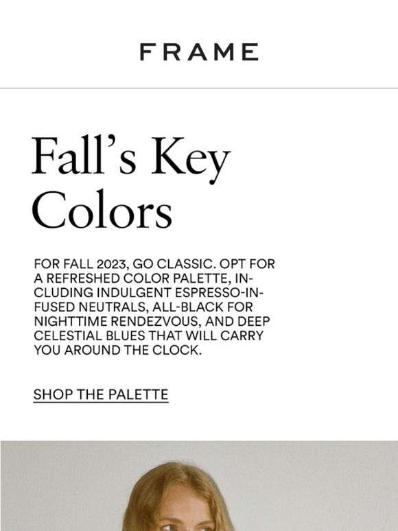 FRAME Brand: The Essential Fall 2023 Color Palette | Milled