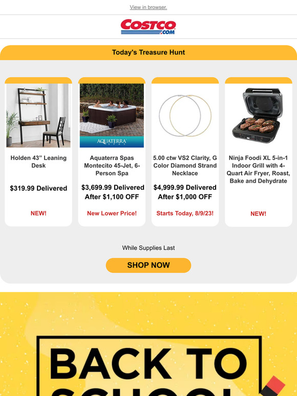 Costco: Mid-Week Treasure Hunt + Back to School Savings! | Milled