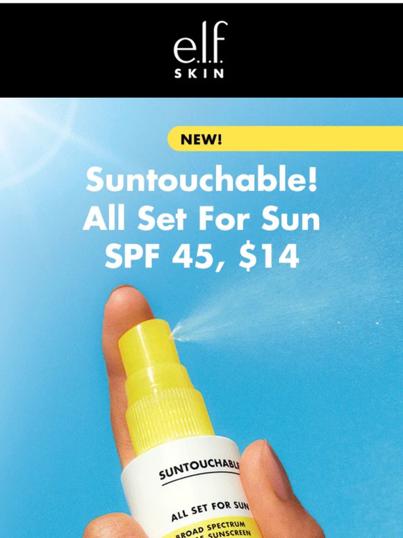 Elf Cosmetics: An SPF *and* setting spray? 💦 | Milled