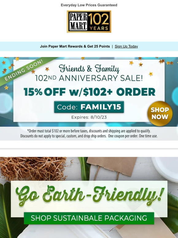 Paper Mart: Get 15% Off + Shop Sustainable Packaging | Milled