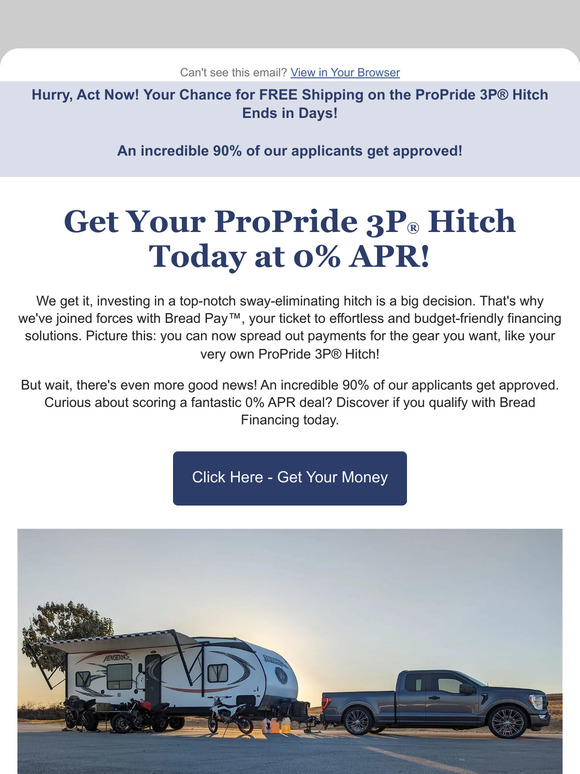 ProPride: 💵 Tow Now, Pay Later: Secure Your ProPride 3P® Hitch Today ...