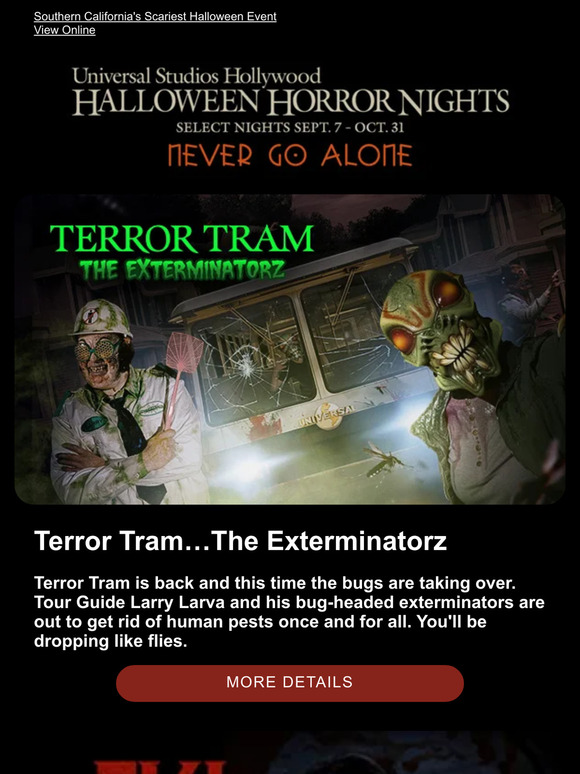 Universal Studios Hollywood: Just Announced: Terror Tram and New ...