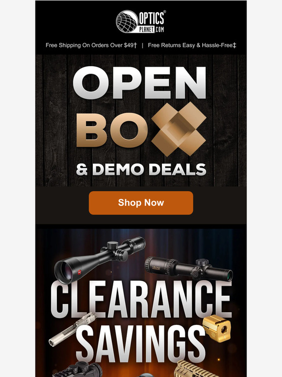OpticsPlanet: Open Box & Clearance Deals! | Milled