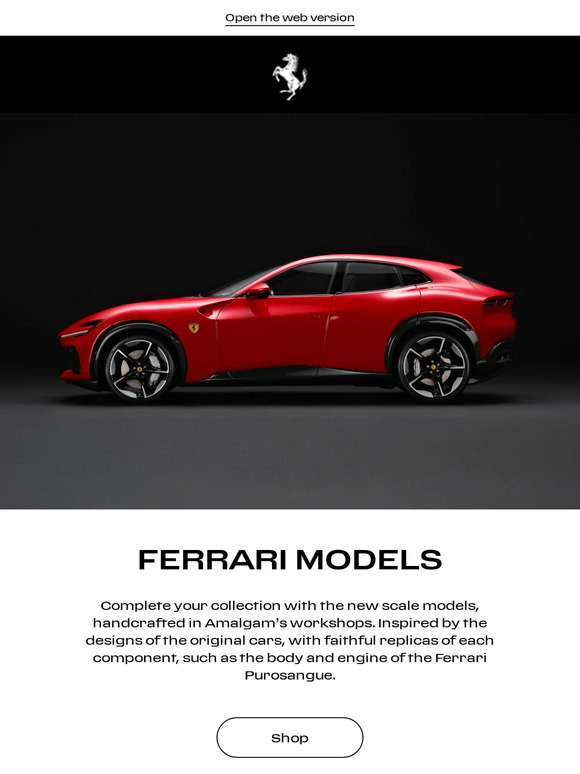 Ferrari Store UK: New Collectibles: Amalgam Ferrari Models | Milled