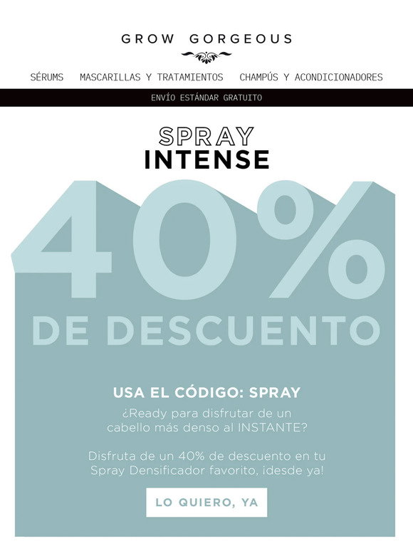Grow Gorgeous: Spray Intense al -40% 😍 | Milled