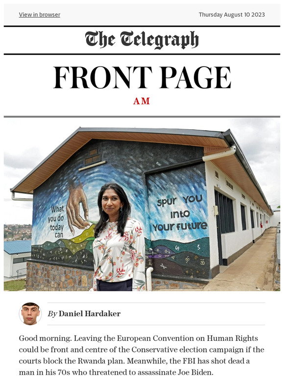 The Telegraph: FBI shoot dead man who threatened to assassinate Biden ...