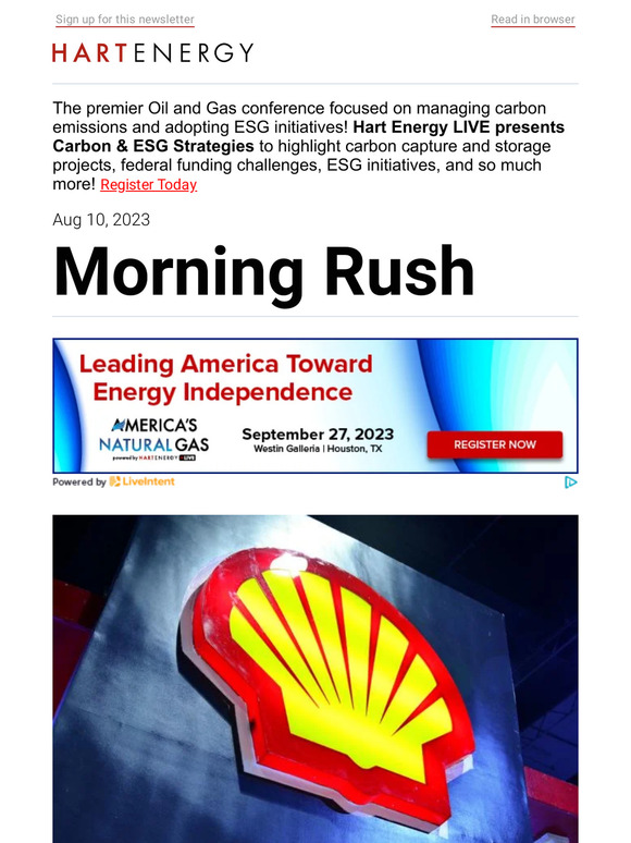 Hart Energy: Morning Rush: Shell Eyes Adding to Portfolio; PHX Minerals: No Comment on WhiteHawk ...