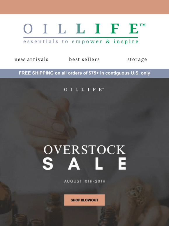 Oil Life: 🎉 Introducing the Overstock Blowout—Up to 80% Off! 🎉 | Milled