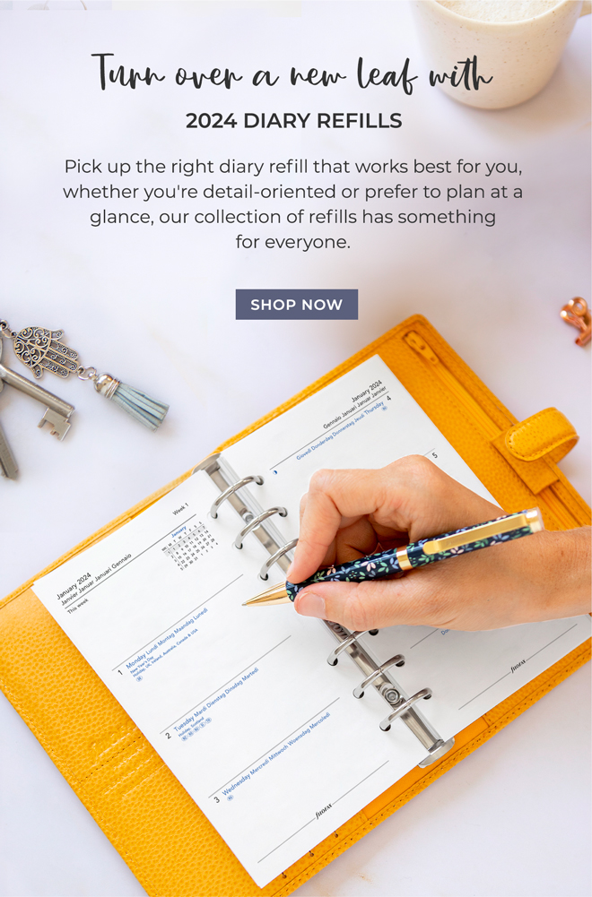 Filofax UK: Plan for the future with our 2024 Diary Refills! | Milled
