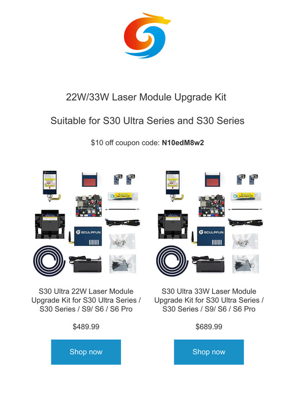 Sculpfun: Exciting News: 22W/33W Laser Module Upgrade Kit for S30 ...