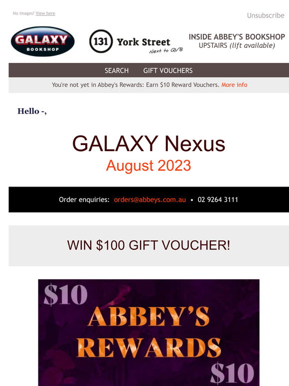 Galaxy Bookshop: New Releases • AUGUST 2023 • WIN $100 Gift Voucher ...