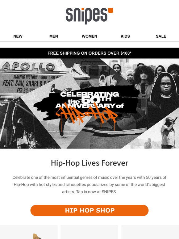 Snipes: 🎤Celebrate 50 Years Of Hip-Hop🎤 | Milled