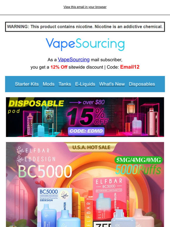 Vapesourcing: 🌟Huge Savings for All BC5000 0MG&4MG&5MG | Milled