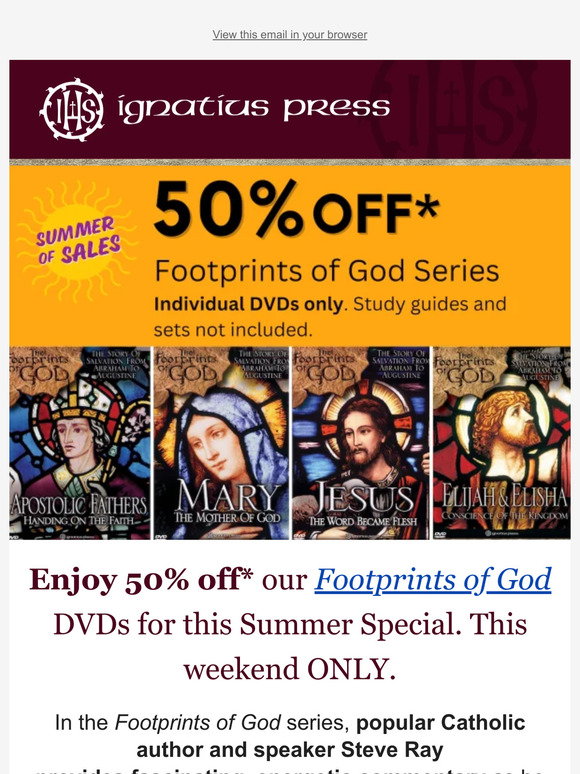 Ignatius Press: 50% off Steve Ray's classic series | Milled