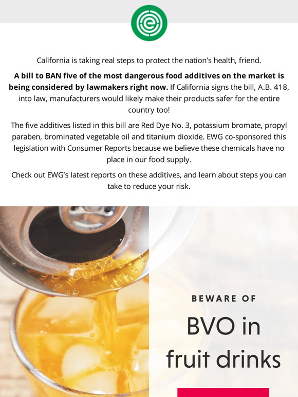 Environmental Working Group: Five of the most dangerous food additives ...