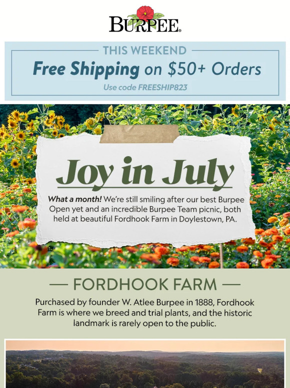 Burpee: Fun in the sun at Fordhook Farm! | Milled