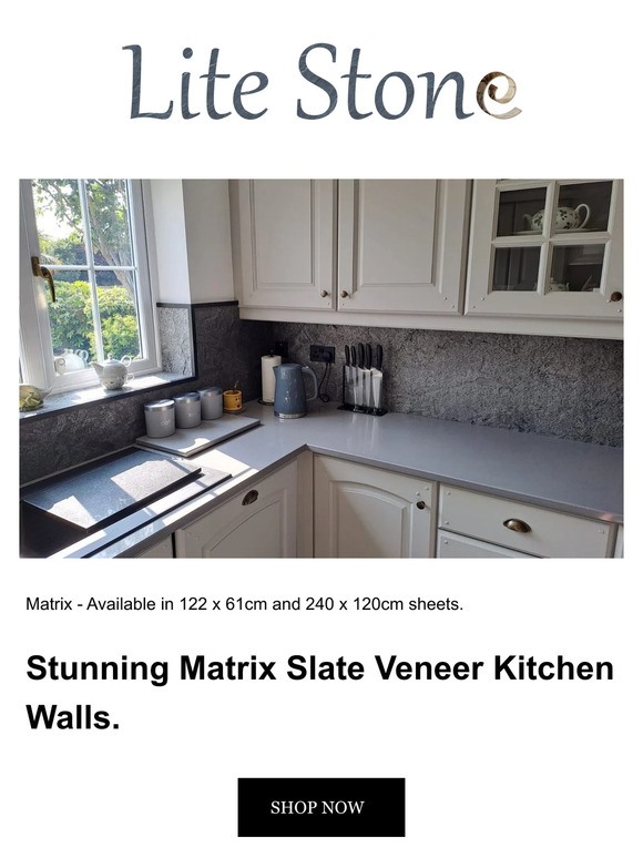 Lite Stone: Project Feature: Matrix Slate Veneer Kitchen Walls | Milled
