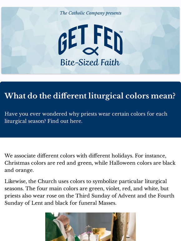Trinity Road: What do the different liturgical colors mean? | Milled