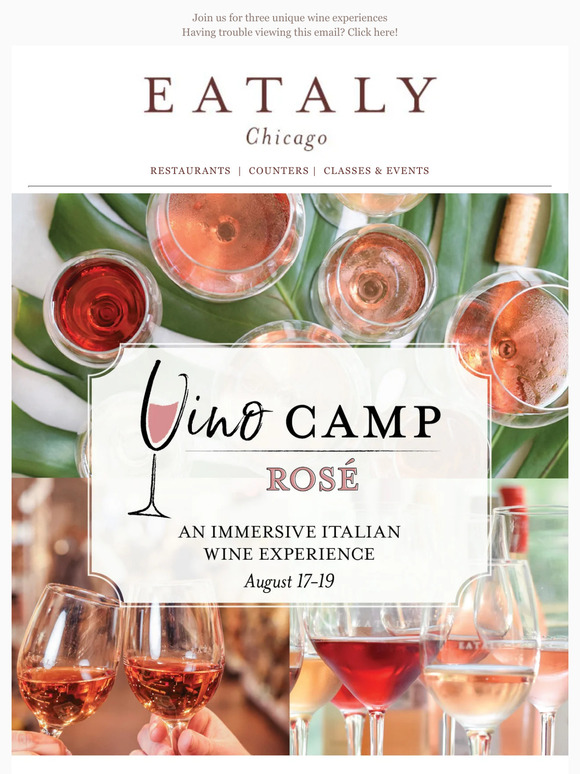 Eataly NA: Book your tickets for Rosé Camp 🍷 | Milled