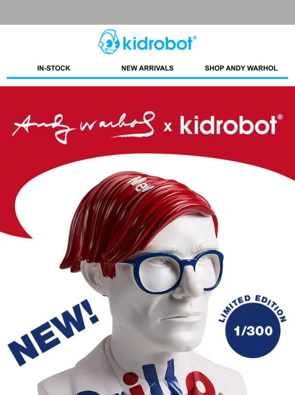 KIDROBOT INC.: NEW! Andy Warhol Bust: White Brillo Edition | Milled