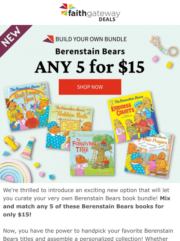 FaithGateway: new! build your own Berenstain Bears book bundle 🐻📚 | Milled
