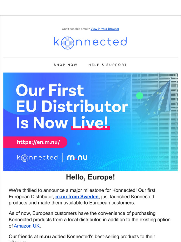 Konnected: Our First EU Distributor Is Now Live! 🇪🇺 | Milled